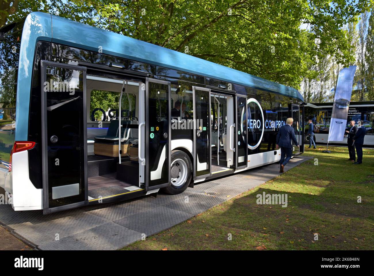 Emission free electric bus at Innotrans international transport expo ...