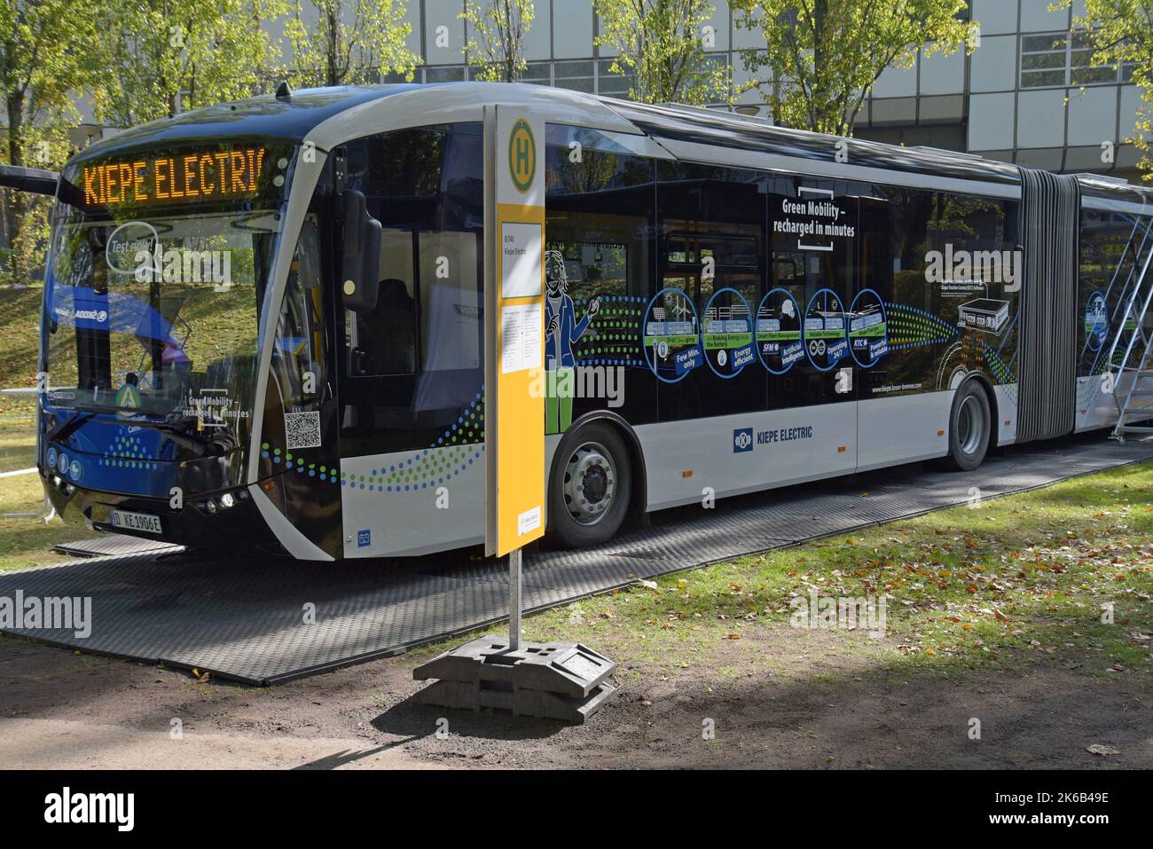 Emission free electric bus at Innotrans international transport expo ...
