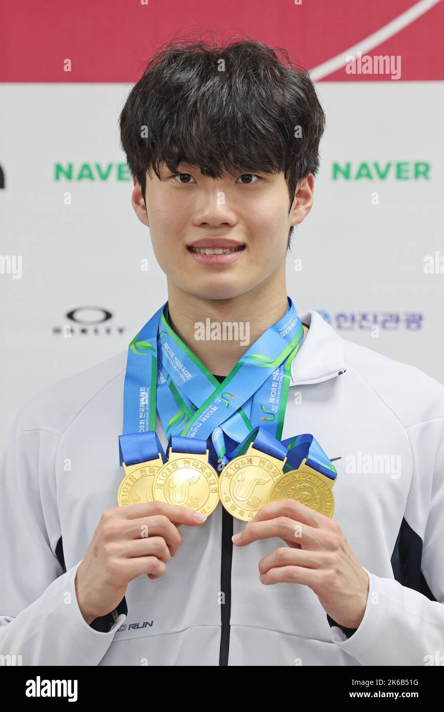 13th Oct, 2022. S. Korean swimmer at nat'l athletic meet South Korean ...