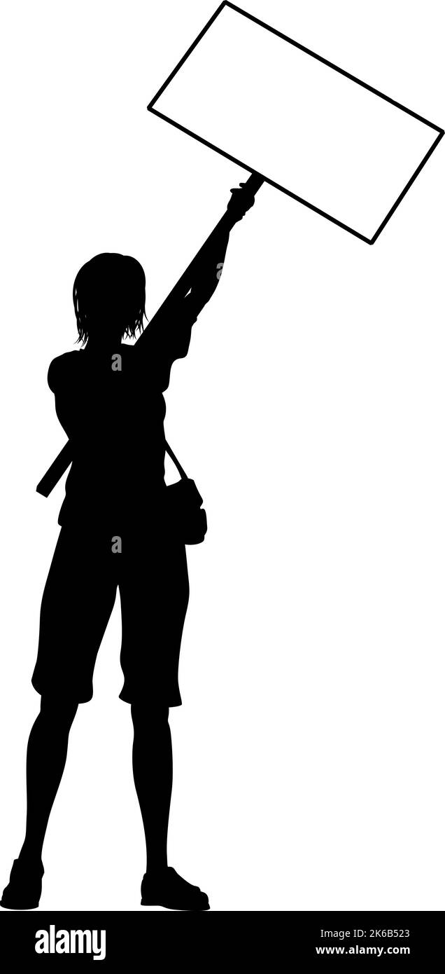 Women with picket sign Black and White Stock Photos & Images - Alamy
