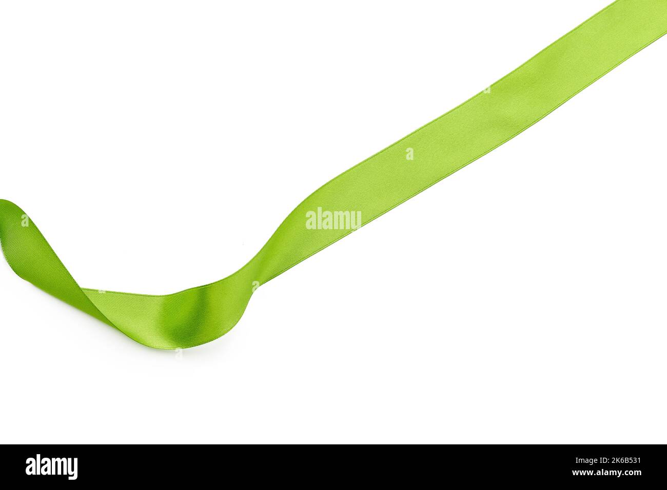 Green ribbon border isolated on white background close up Stock Photo ...