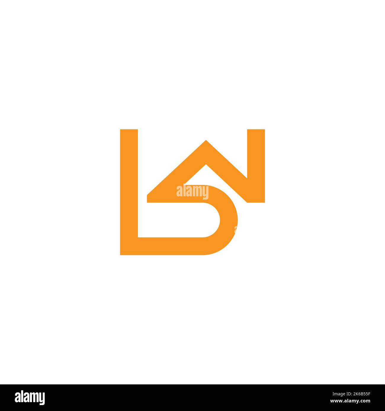 letter bw simple geometric line logo vector Stock Vector Image & Art ...