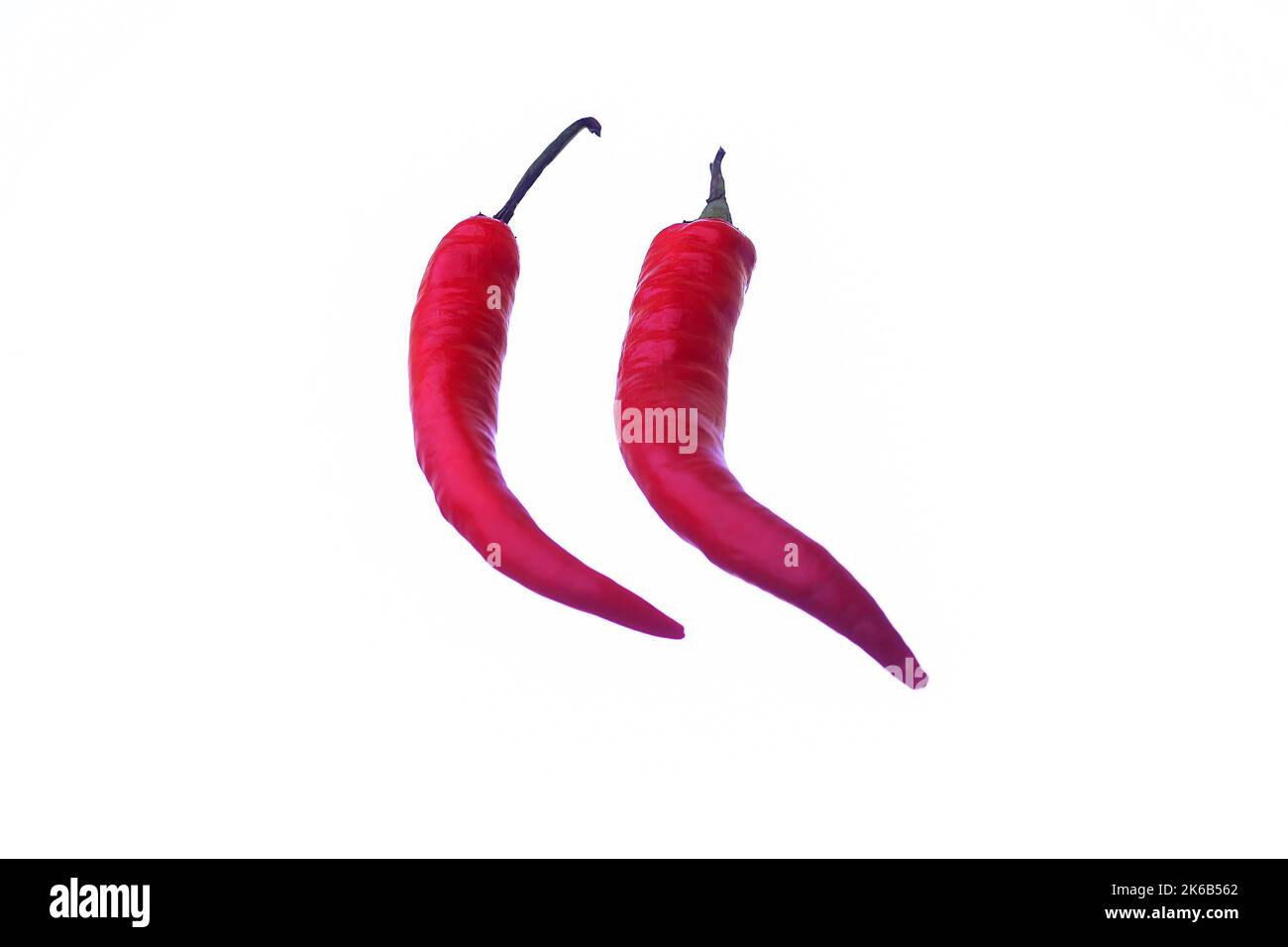 Red chili or chilli cayenne pepper isolated on white background Stock ...