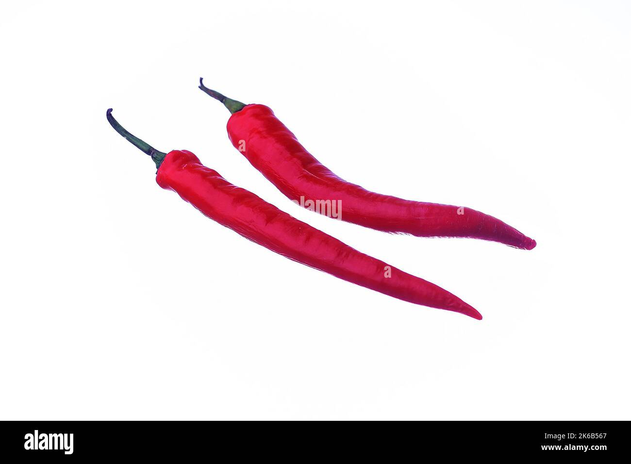 Red chili or chilli cayenne pepper isolated on white background Stock ...