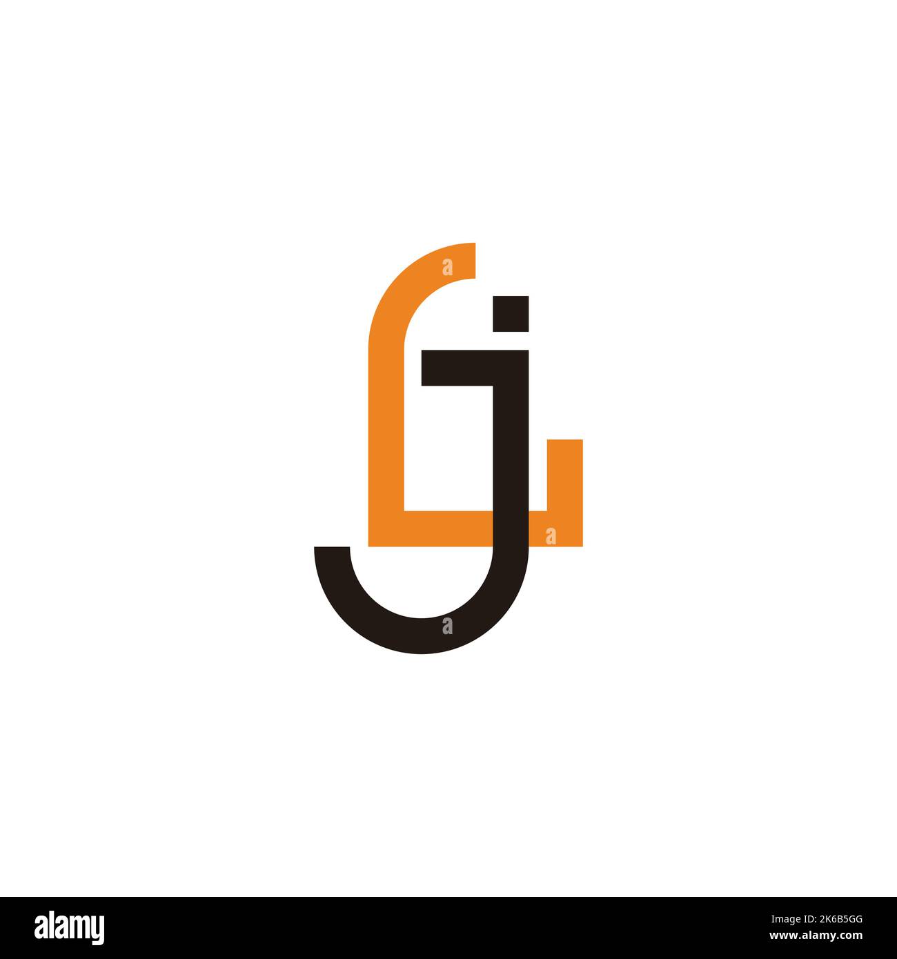 letter lj colorful linked geometric logo vector Stock Vector Image ...