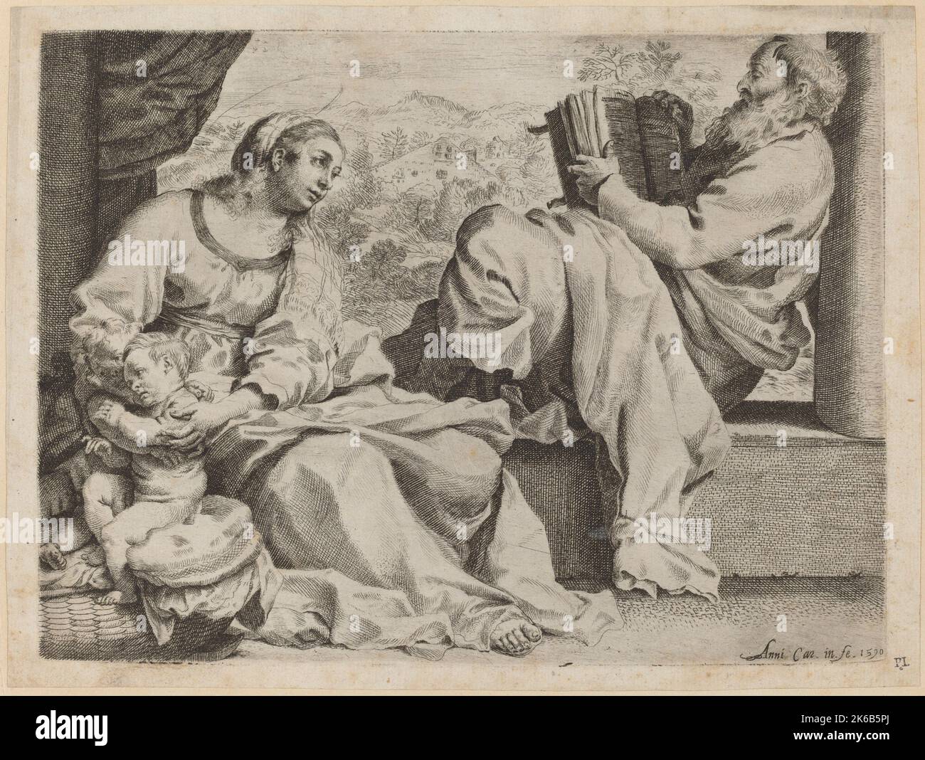 Annibale Carracci The Holy Family with Saint John the Baptist 1590 ...