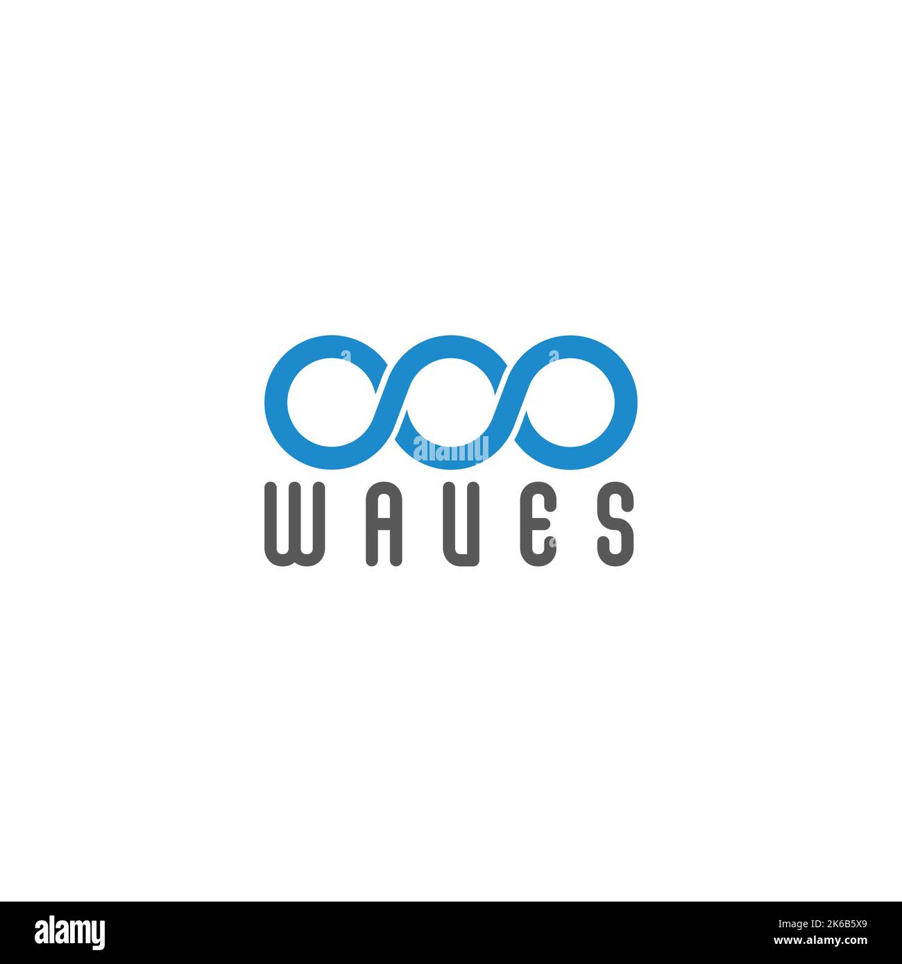 infinity blue waves linked twist logo vector Stock Vector Image & Art ...