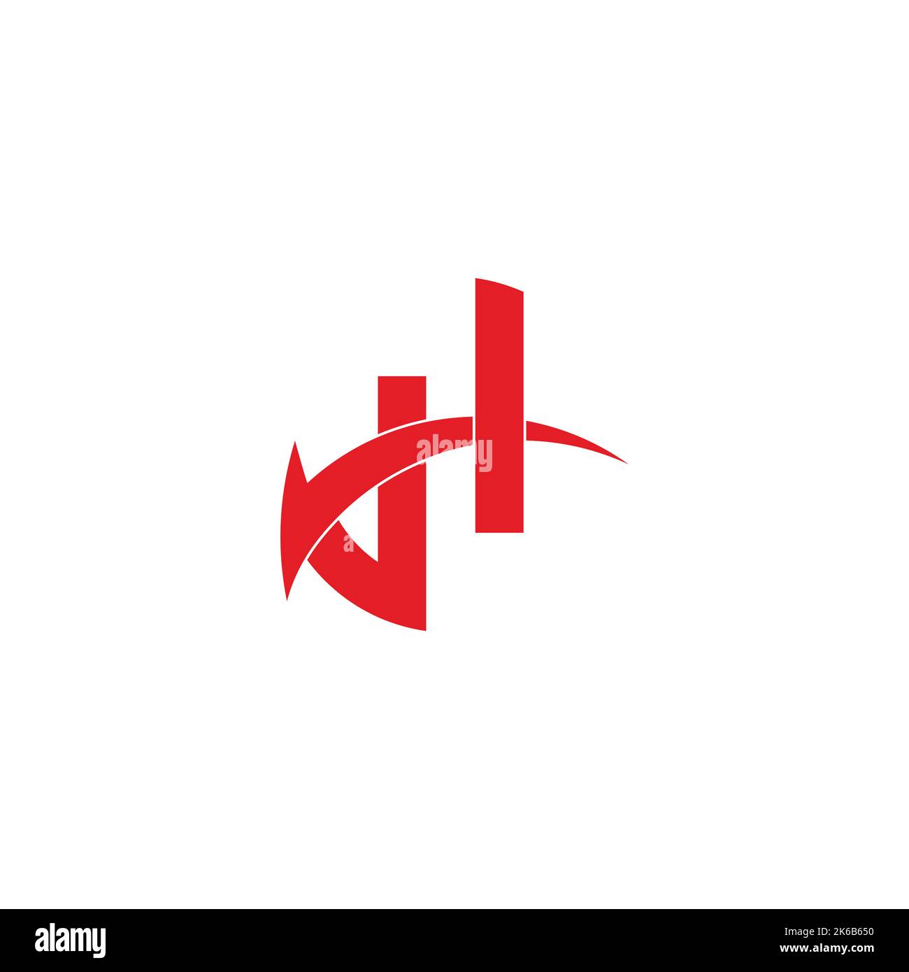 letter dh simple fast linked arrow logo vector Stock Vector Image & Art ...