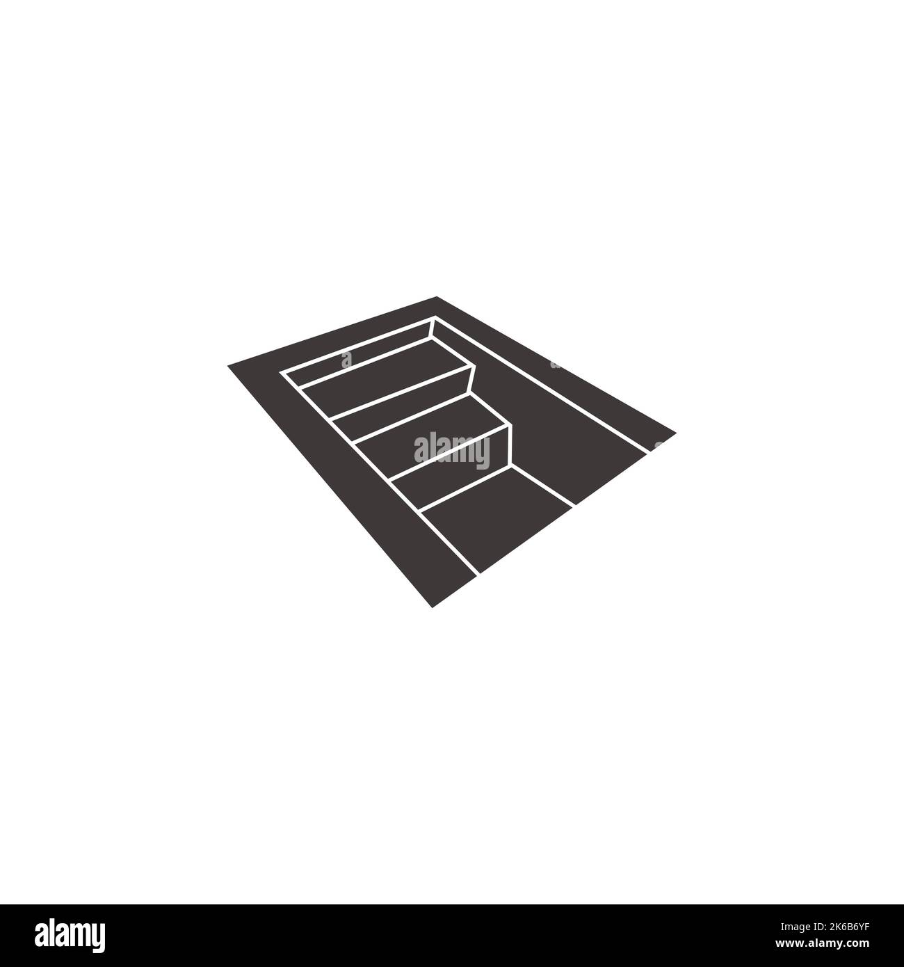 basement simple flat 3d logo vector Stock Vector Image & Art - Alamy