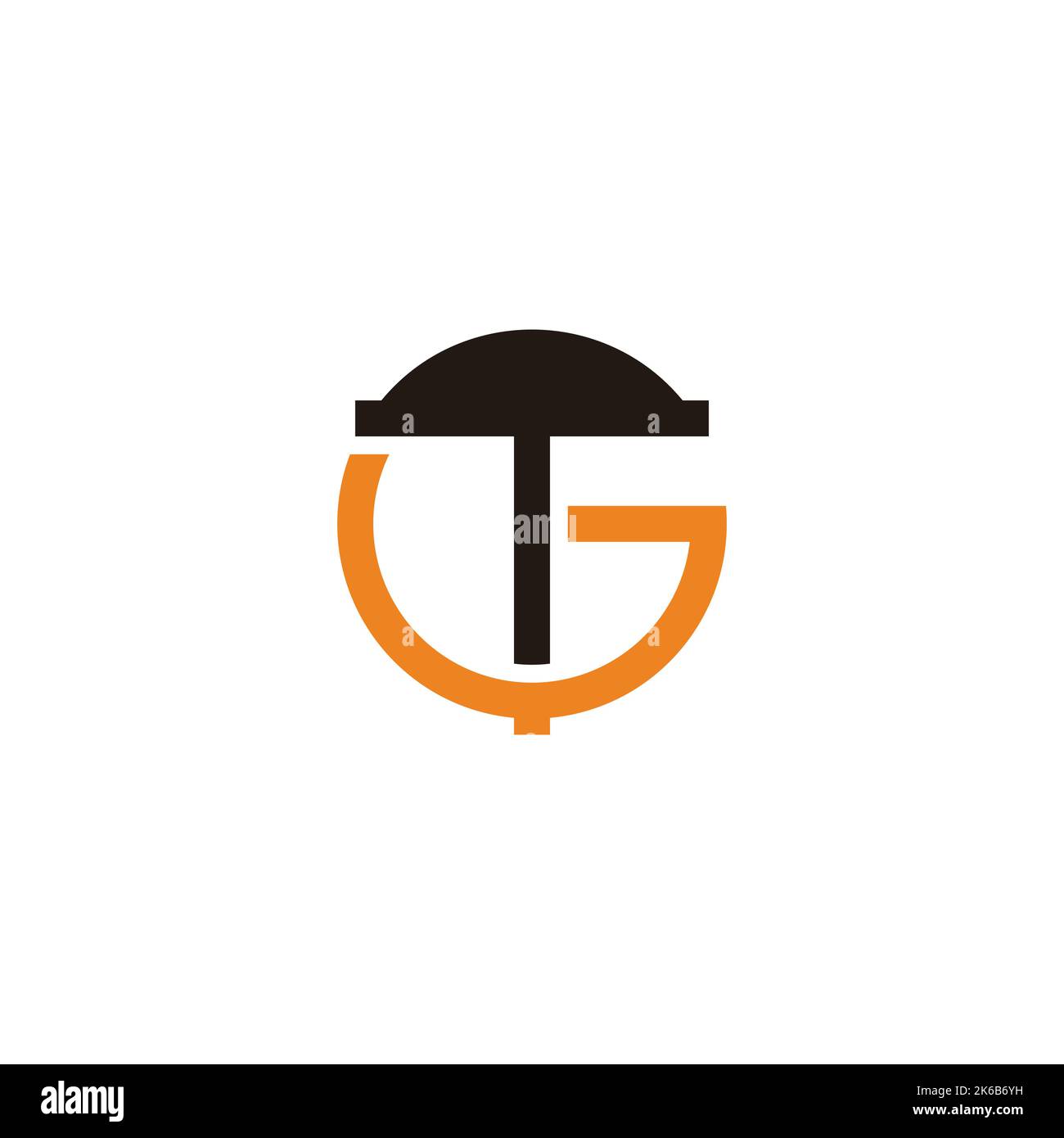 letter tg umbrella shape logo vector Stock Vector Image & Art - Alamy