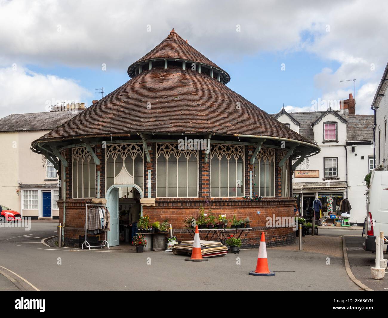 The historic Round Market, Tenbury Wells, Worcestershire, UK; dating ...