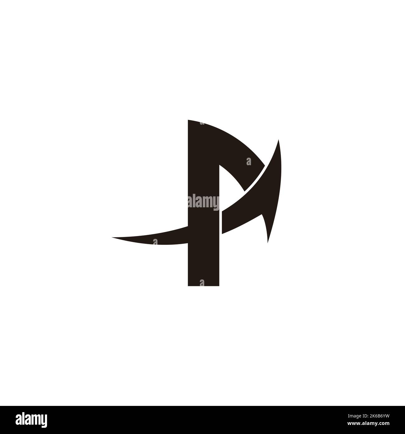 letter p swoosh geometric arrow logo vector Stock Vector Image & Art ...