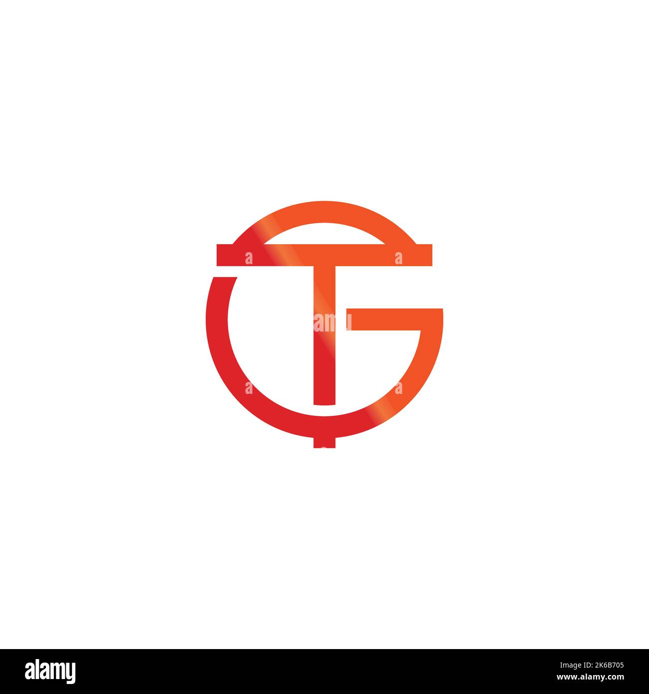 letter tg gradient circle geometric logo vector Stock Vector Image ...