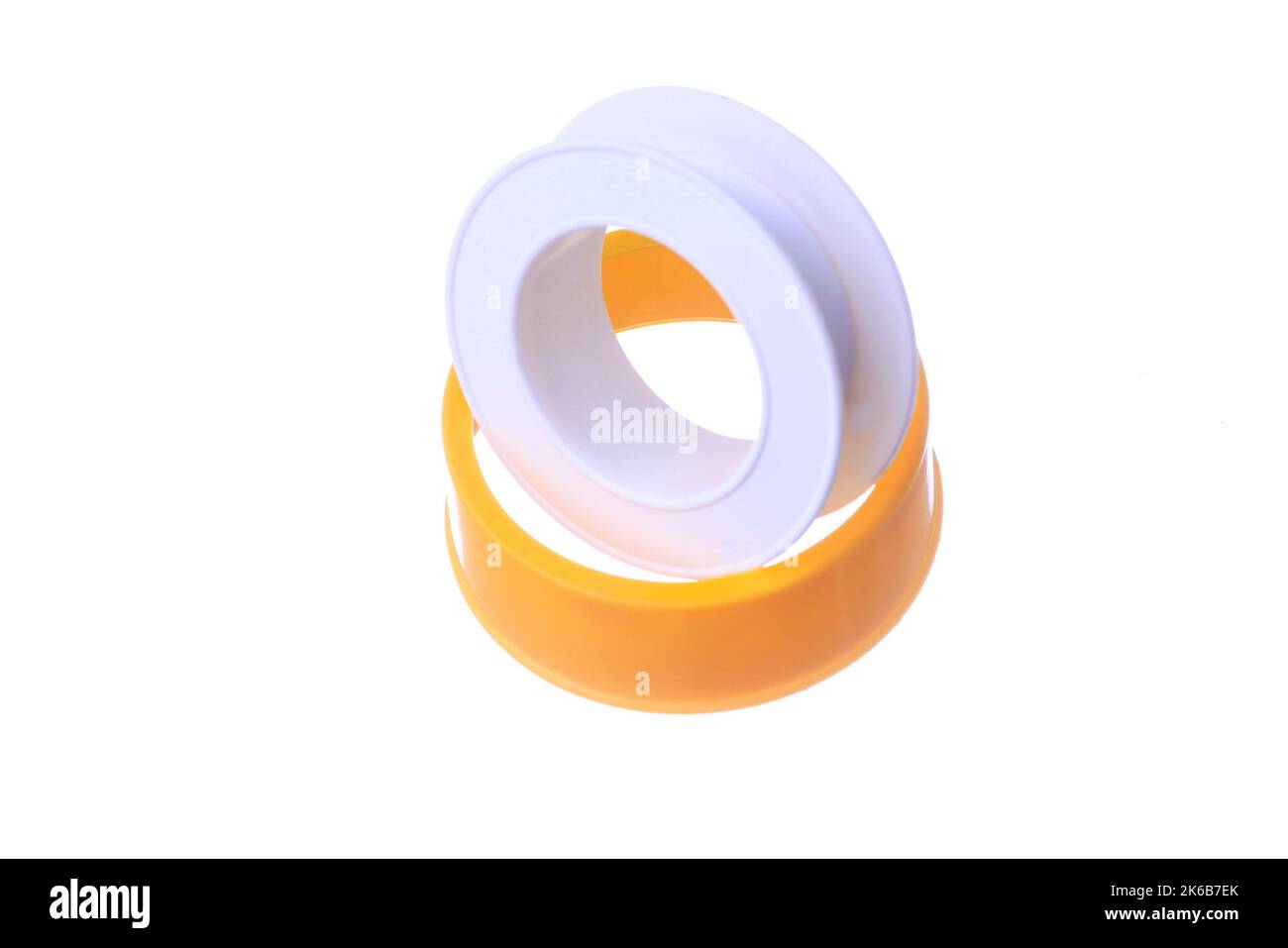 Teflon tape isolated on white background Stock Photo - Alamy