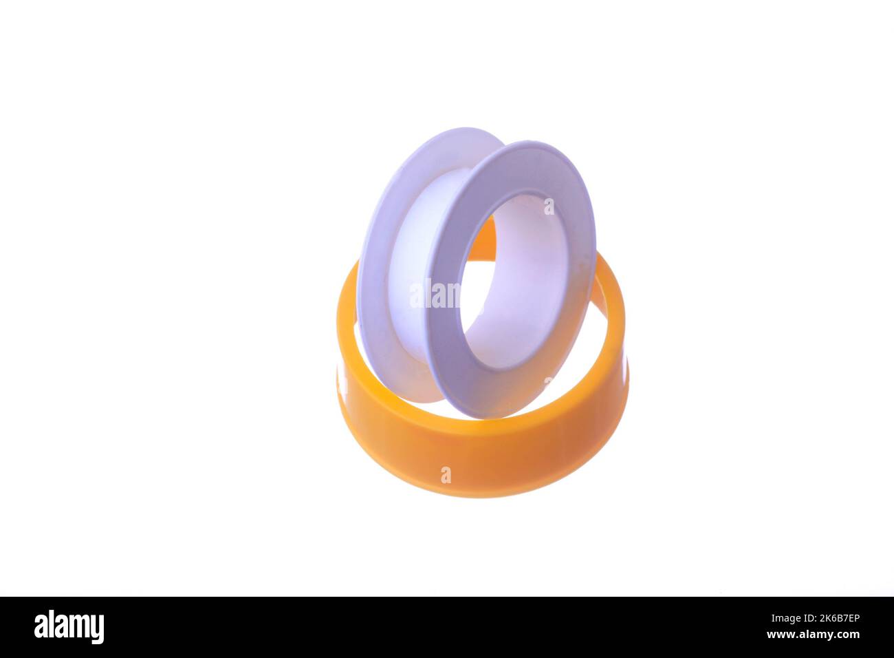 Teflon tape isolated on white background Stock Photo - Alamy