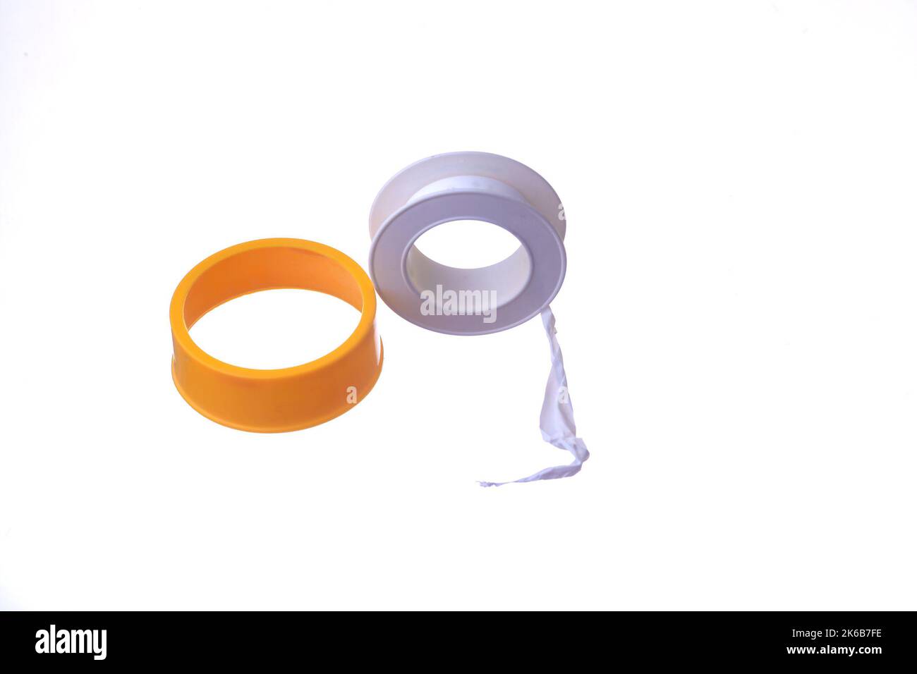 Teflon tape isolated on white background Stock Photo - Alamy