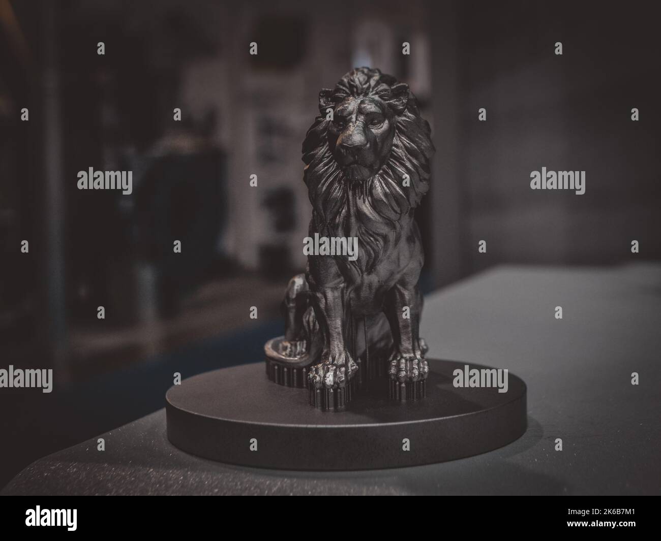 Object printed on metal 3d printer close-up. Object printed in laser ...