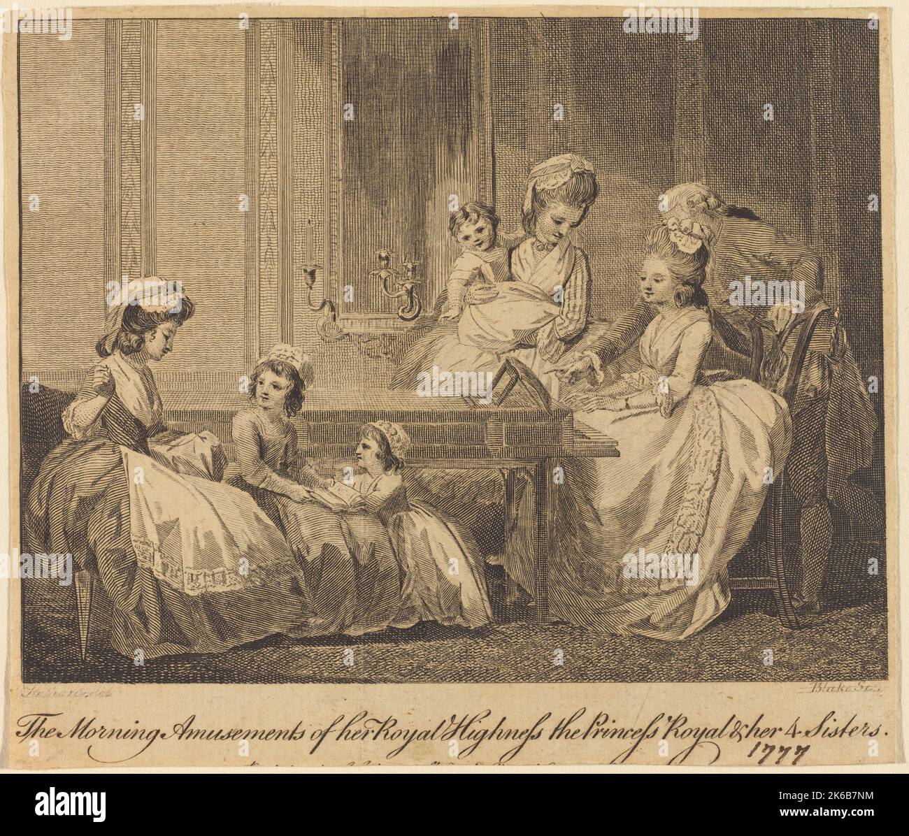 William Blake - The Morning Amusements of her Royal Highness, 1782 ...