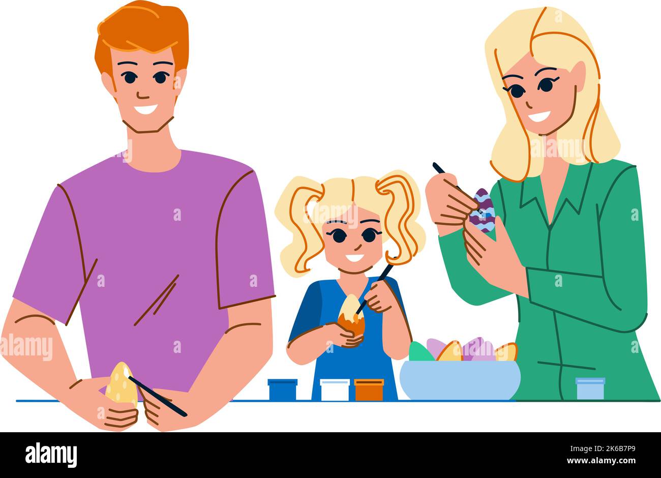 family easter vector Stock Vector Image & Art - Alamy