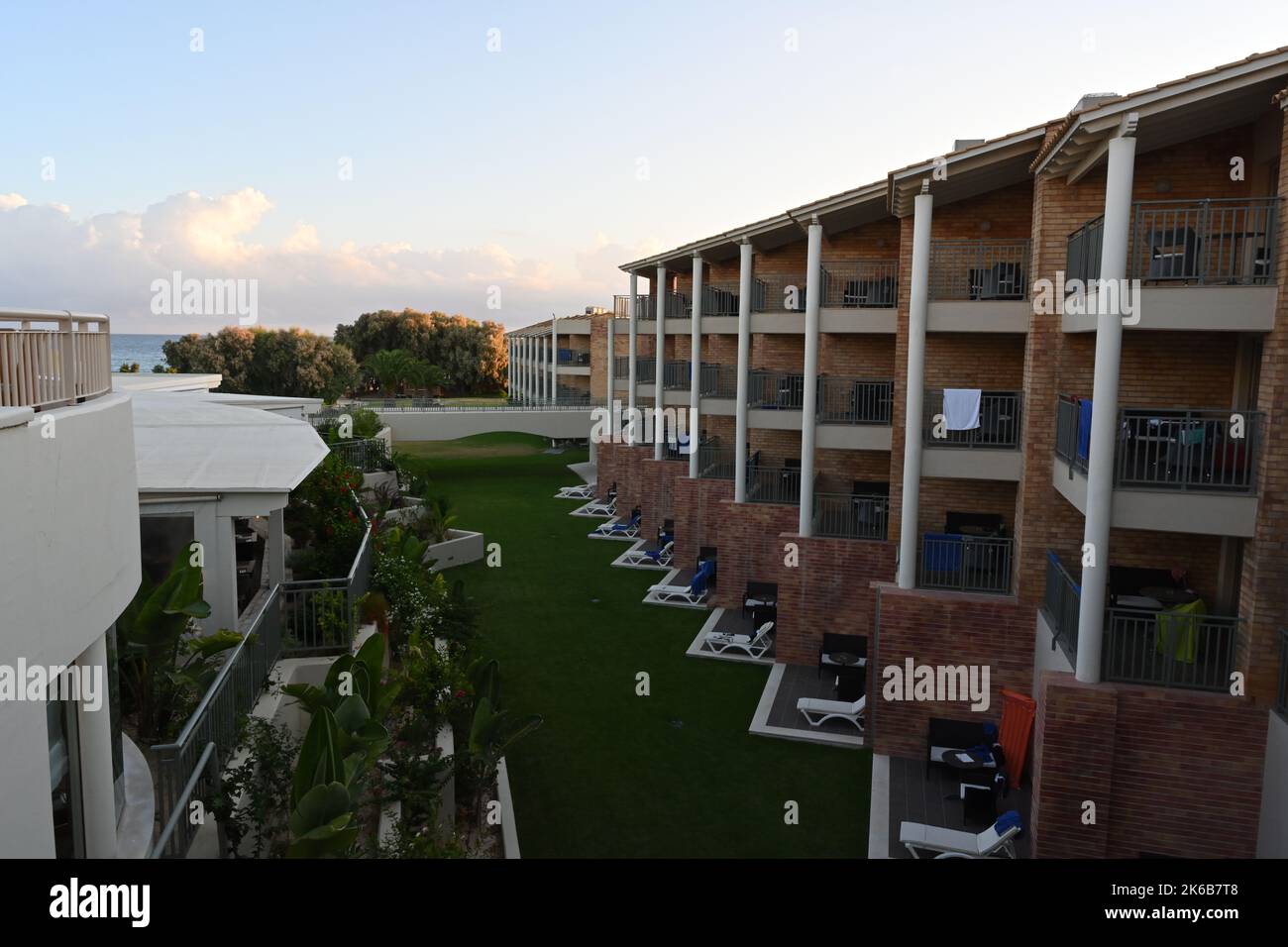 Row of balconies in diminishing perspective of TUI Magic Life hotel ...