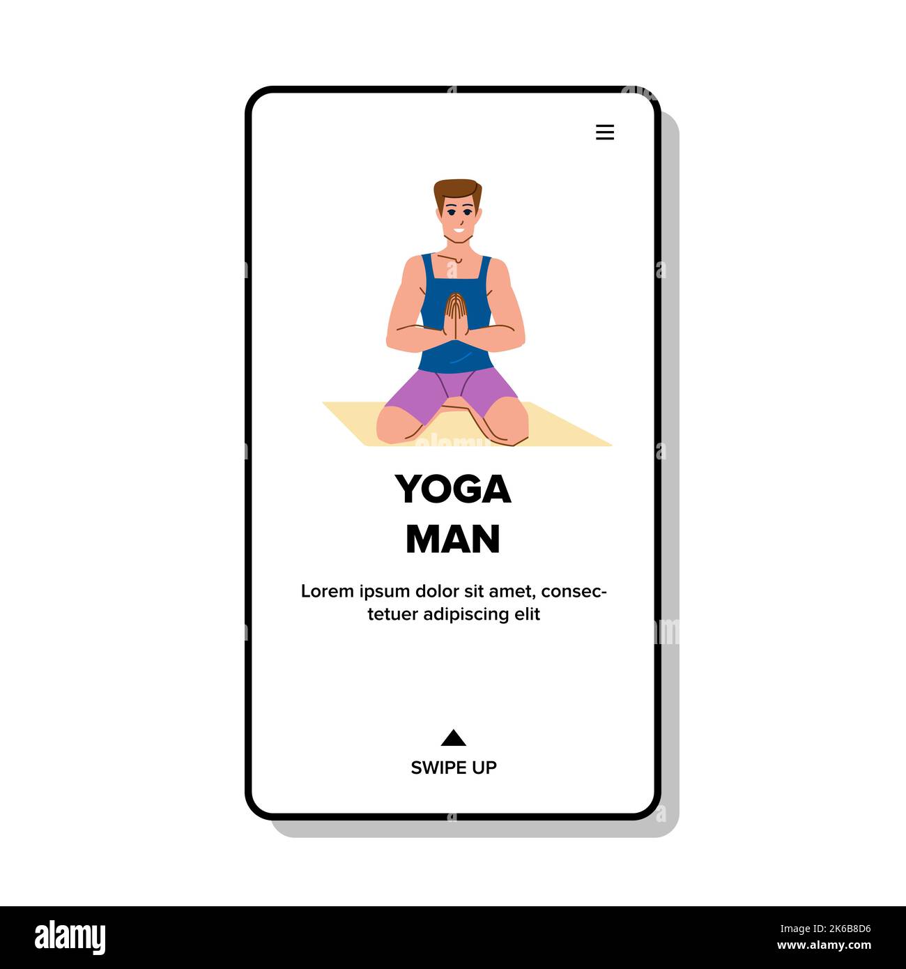 yoga man vector Stock Vector Image & Art - Alamy