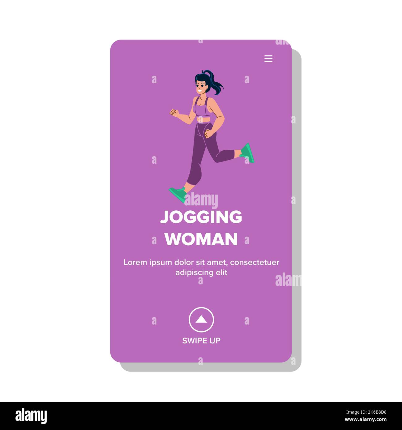 jogging woman vector Stock Vector Image & Art - Alamy