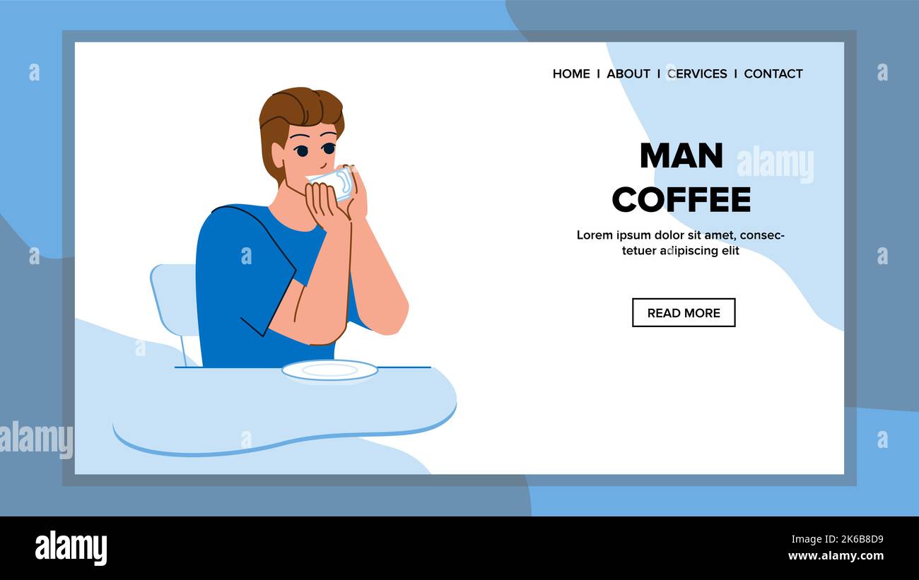man coffee vector Stock Vector Image & Art - Alamy