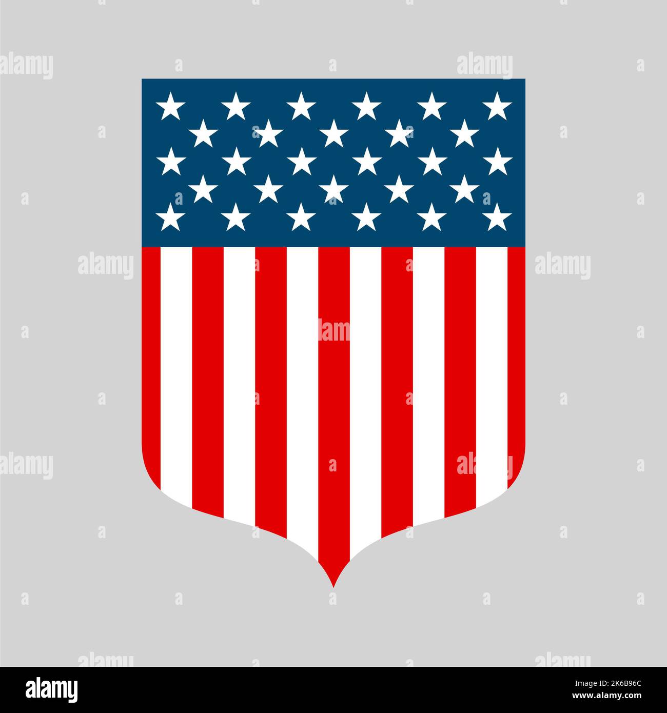 High quality American flag icon on gray background. Pictogram, icon set ...