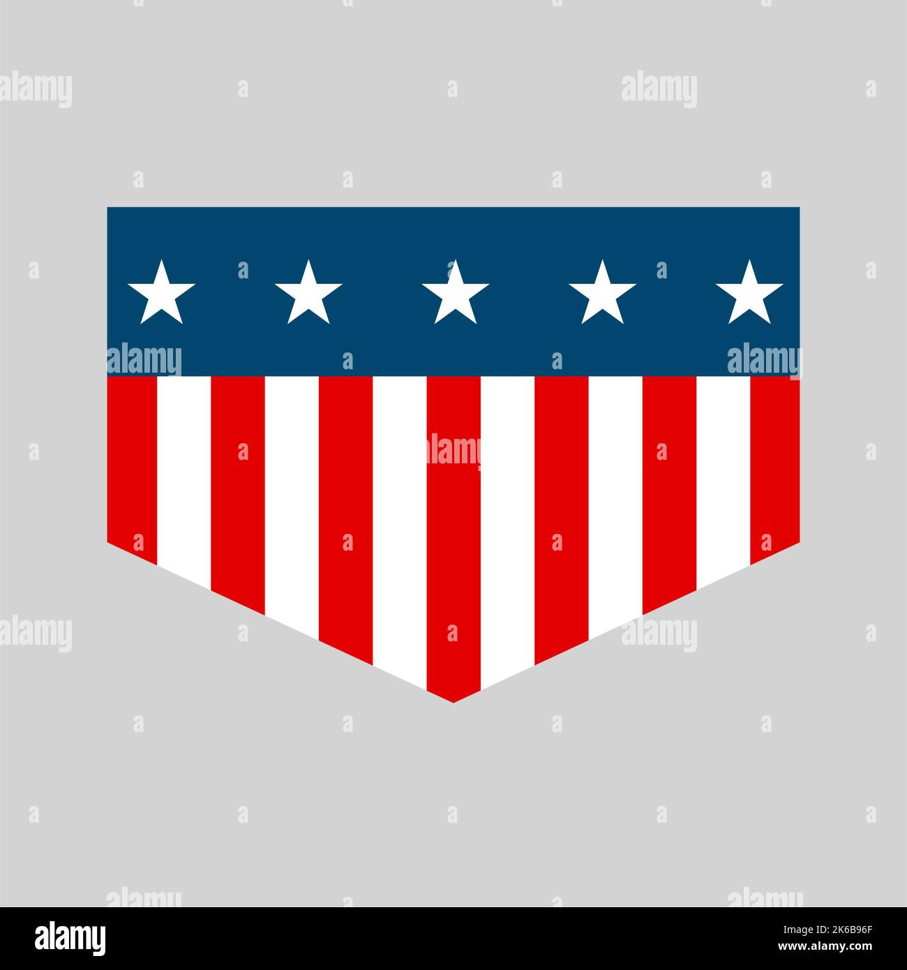 High quality American flag icon on gray background. Pictogram, icon set ...