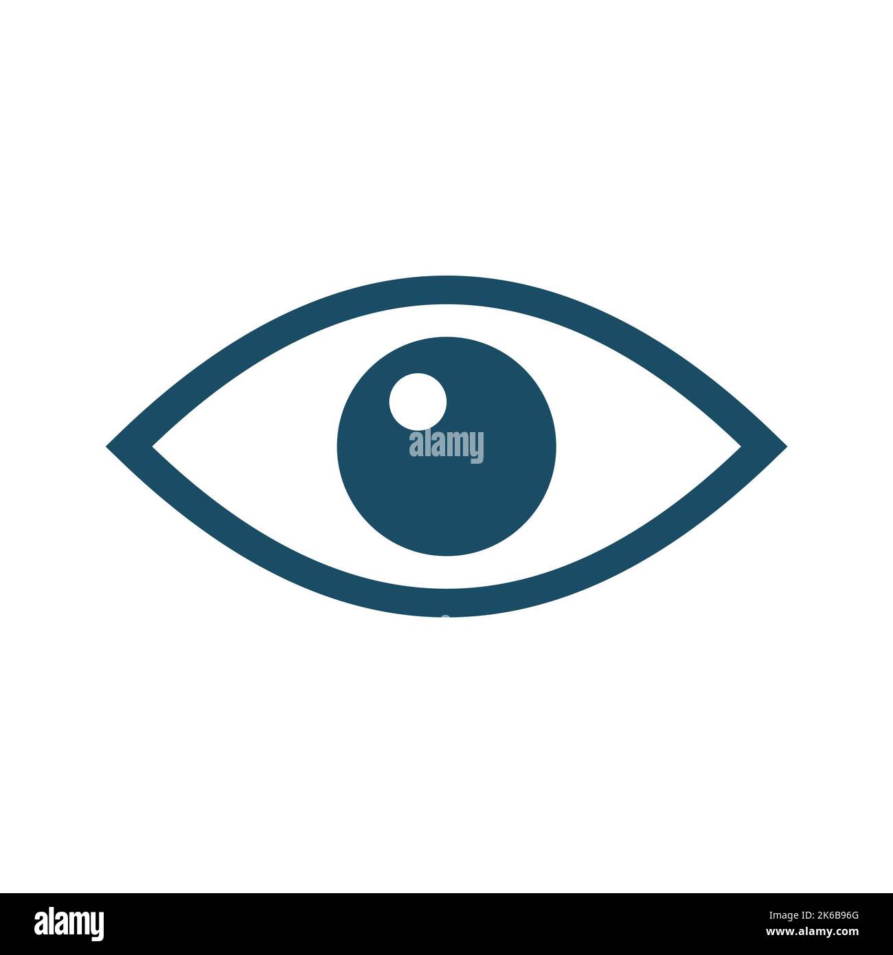 High quality dark blue message seen looking eyeball icon on white ...