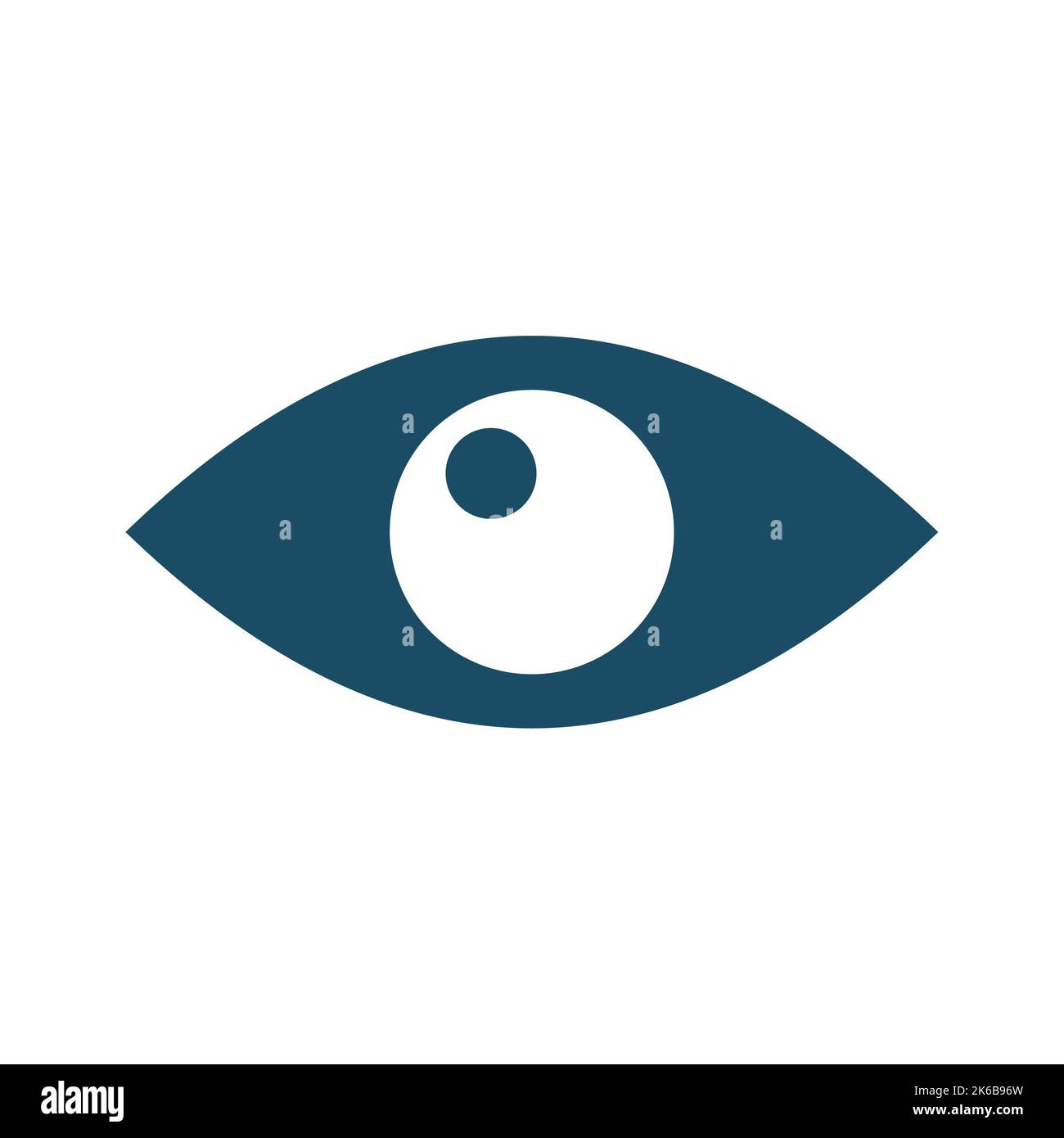 High quality dark blue message seen looking eyeball icon on white ...