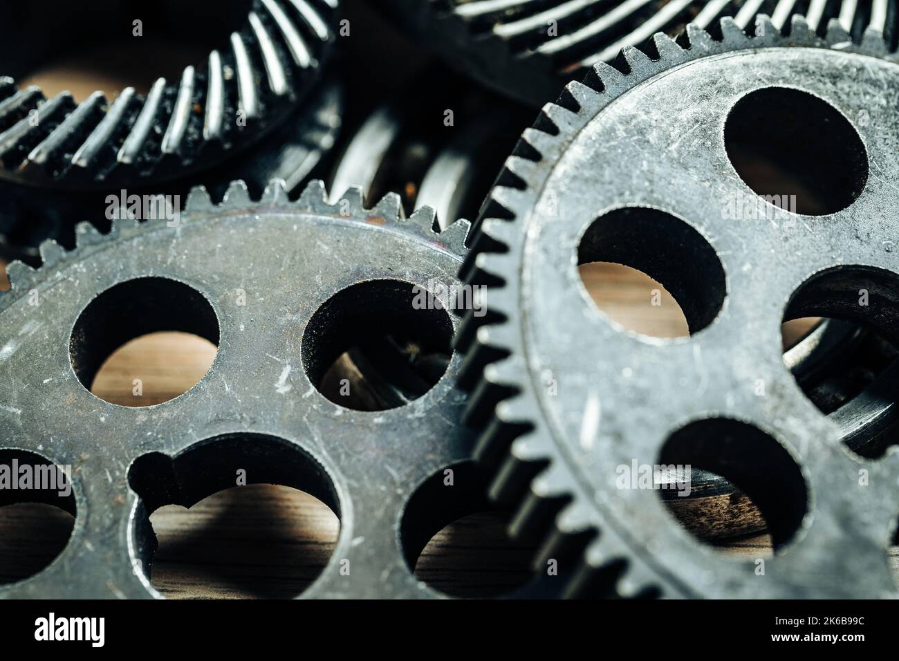 Gears from an old industrial machine Stock Photo - Alamy