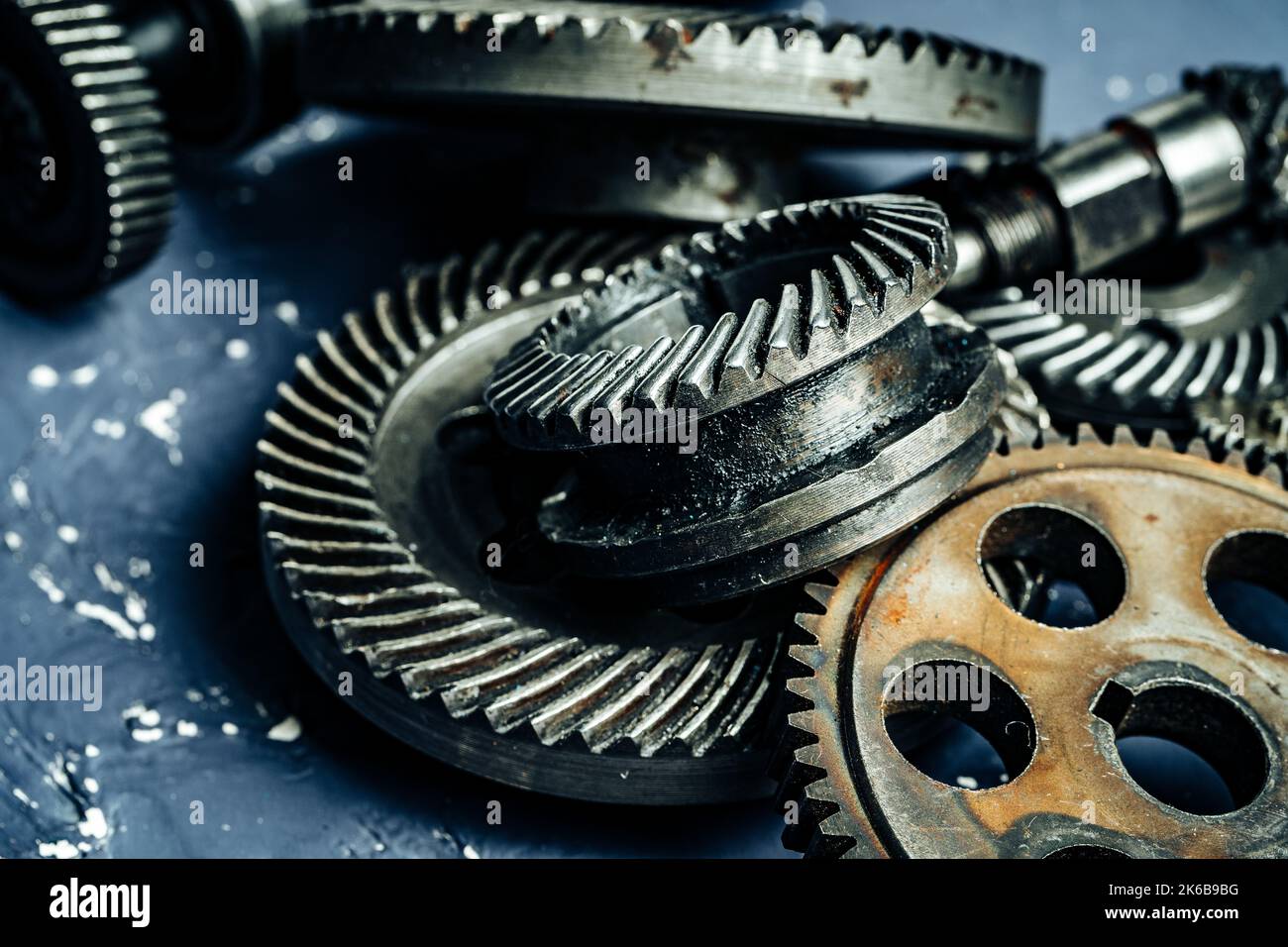 Gears from an old industrial machine Stock Photo - Alamy