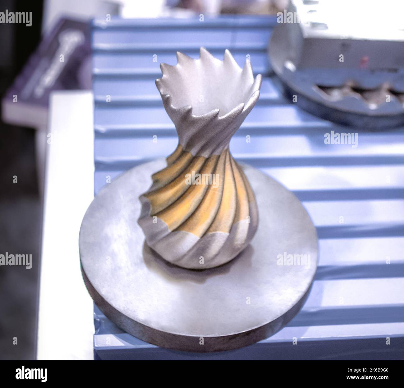 Object printed from metal powder on metal 3d printer.Object printed in ...