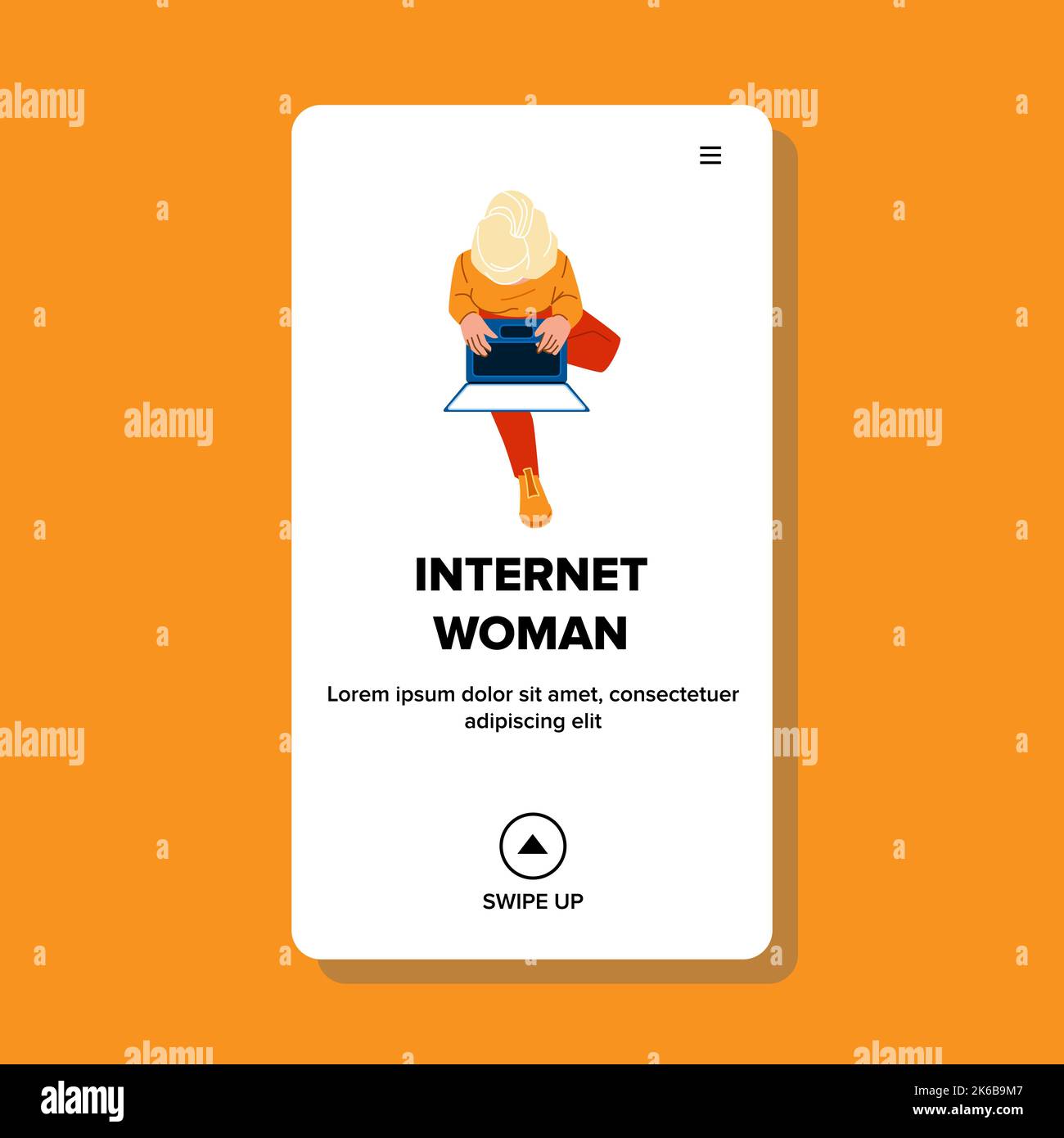 internet woman vector Stock Vector Image & Art - Alamy