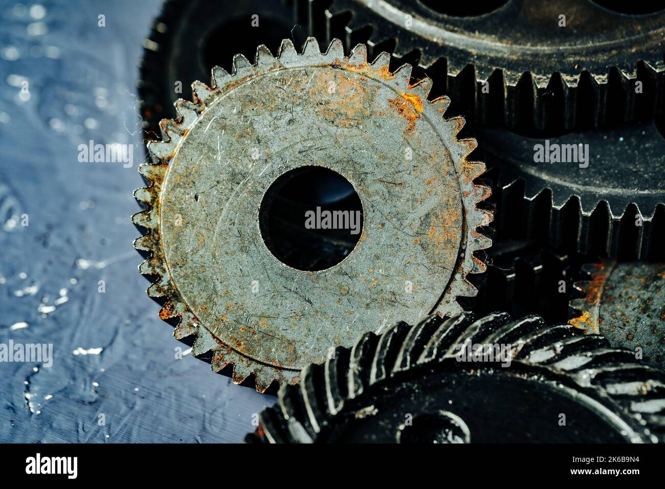 Gears from an old industrial machine Stock Photo - Alamy