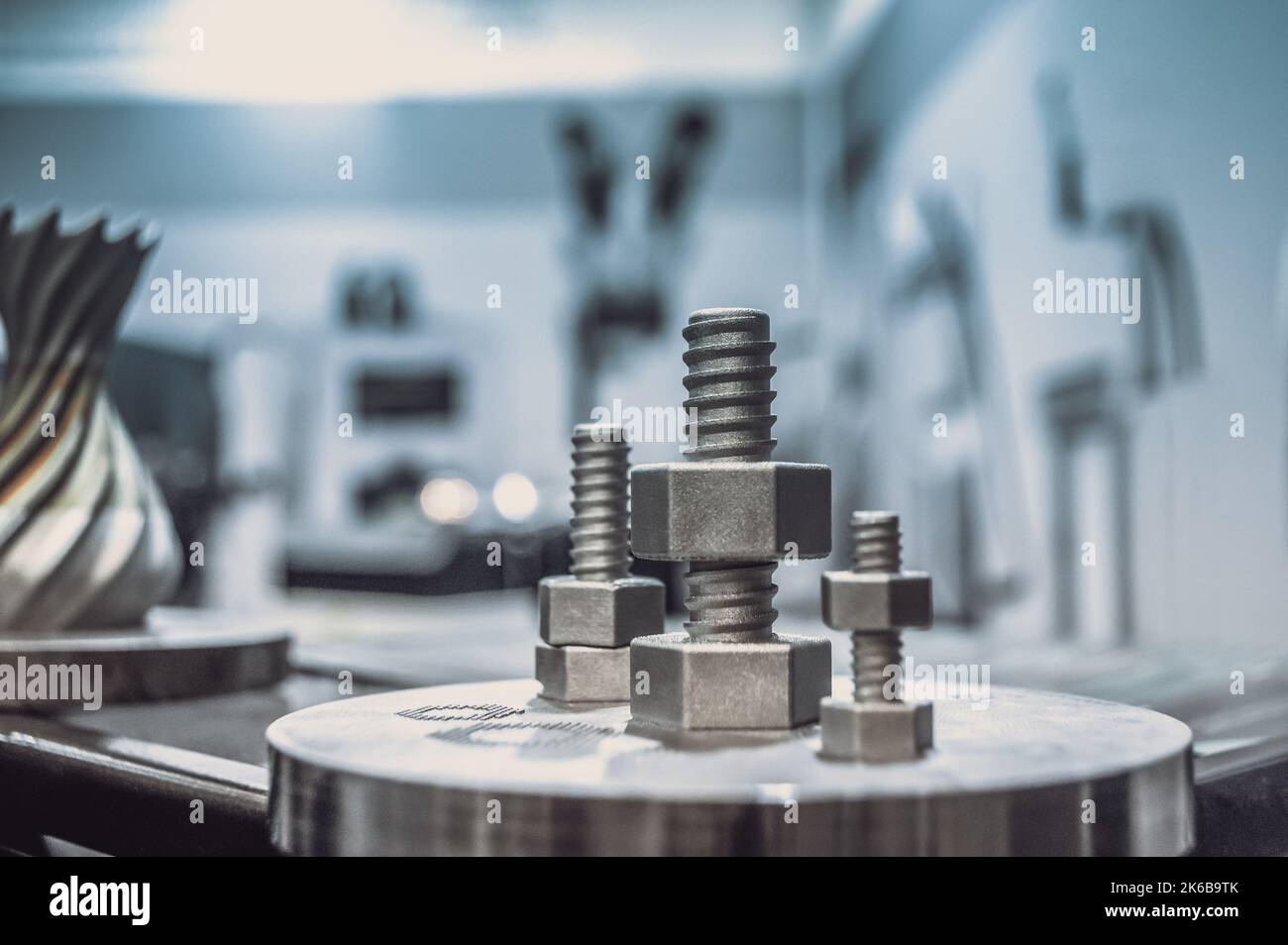 Object printed from metal powder on metal 3d printer. Object printed in ...