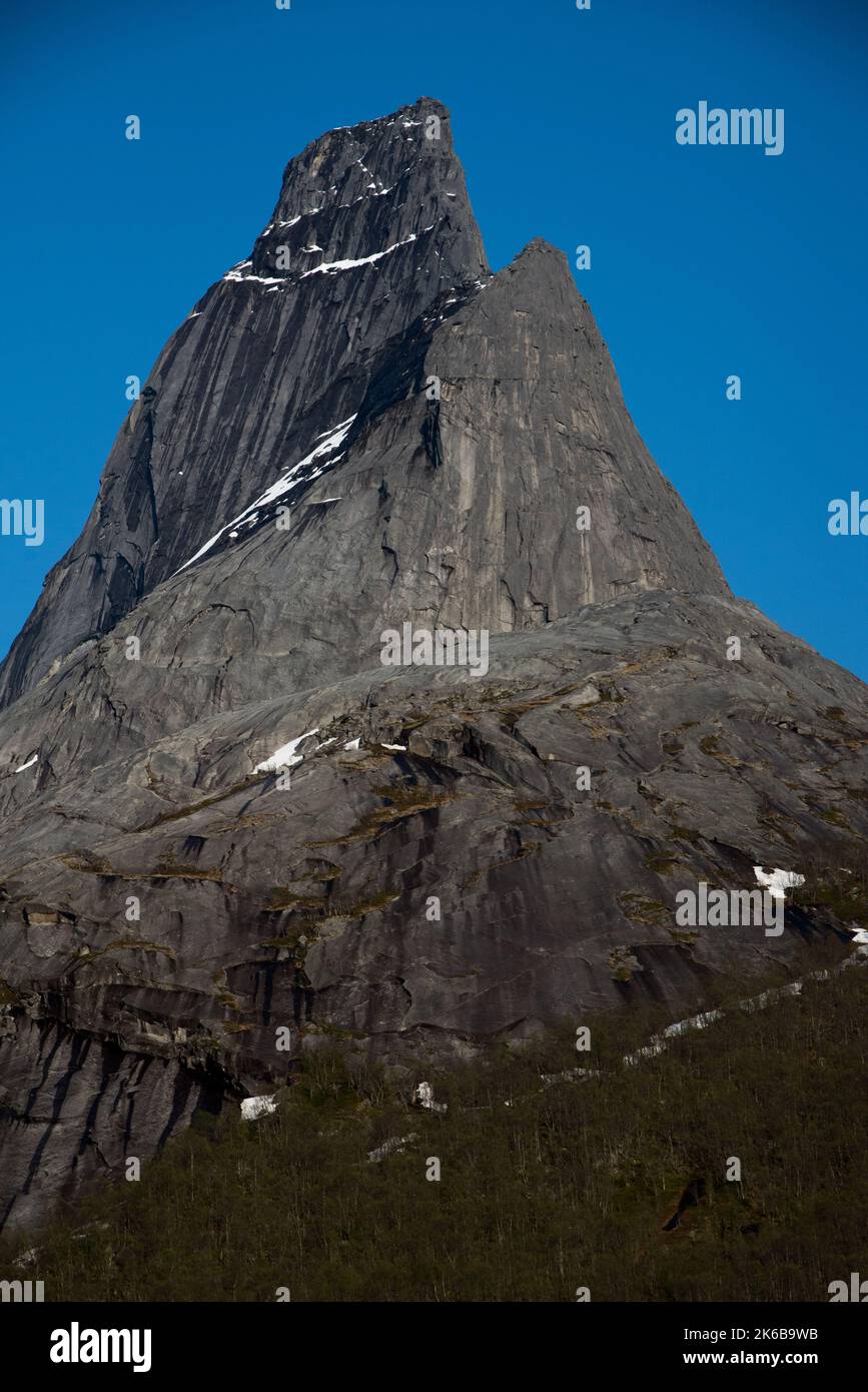 Stetinden is a 1392 meter high granite summit with obelisk-shape in ...