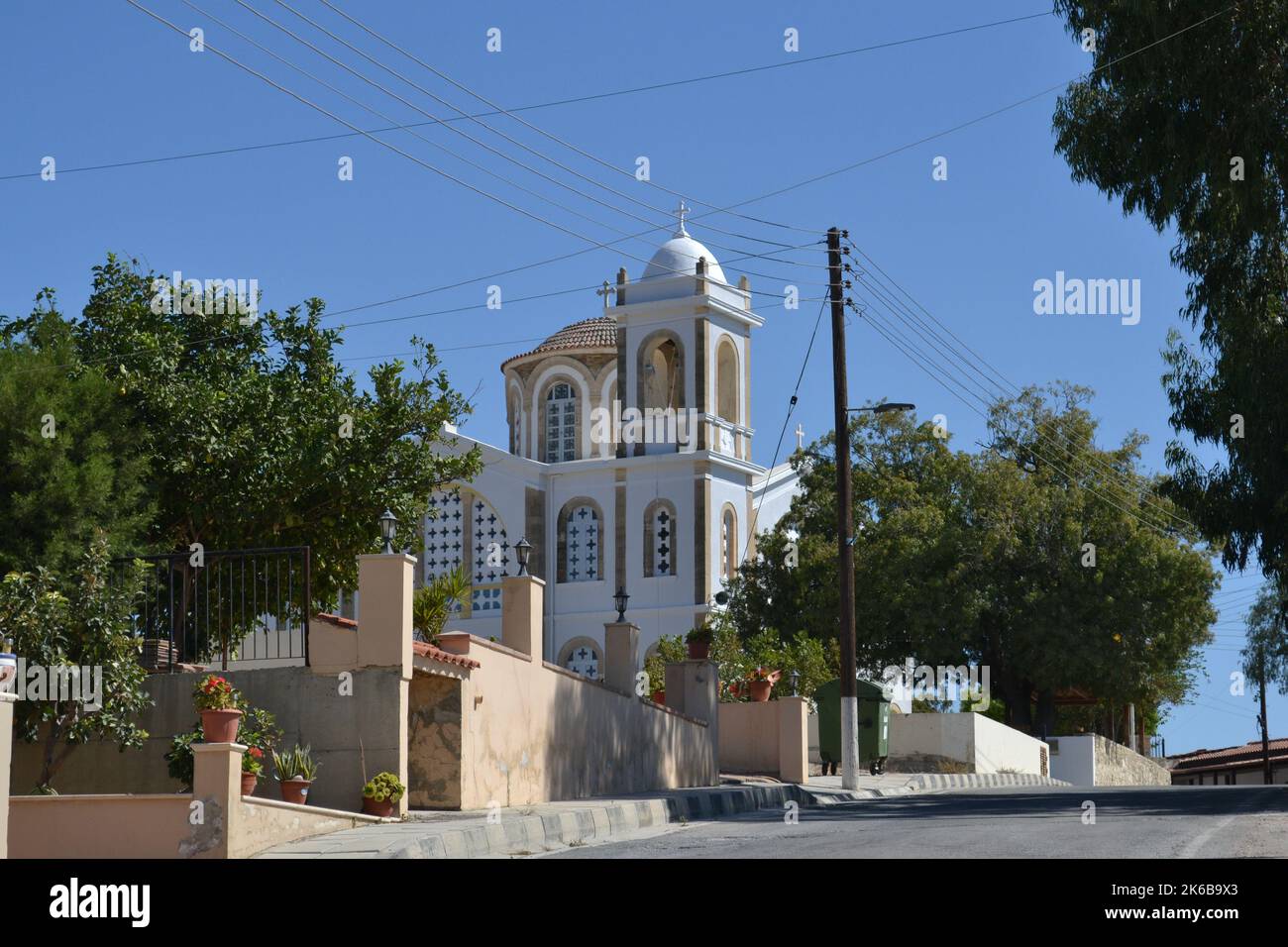 The Saint Epiphanios Greek Orthodox Church in Alethriko, Cyprus Stock ...