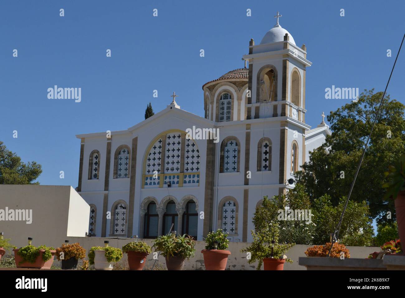 The Saint Epiphanios Greek Orthodox Church in Alethriko, Cyprus Stock ...