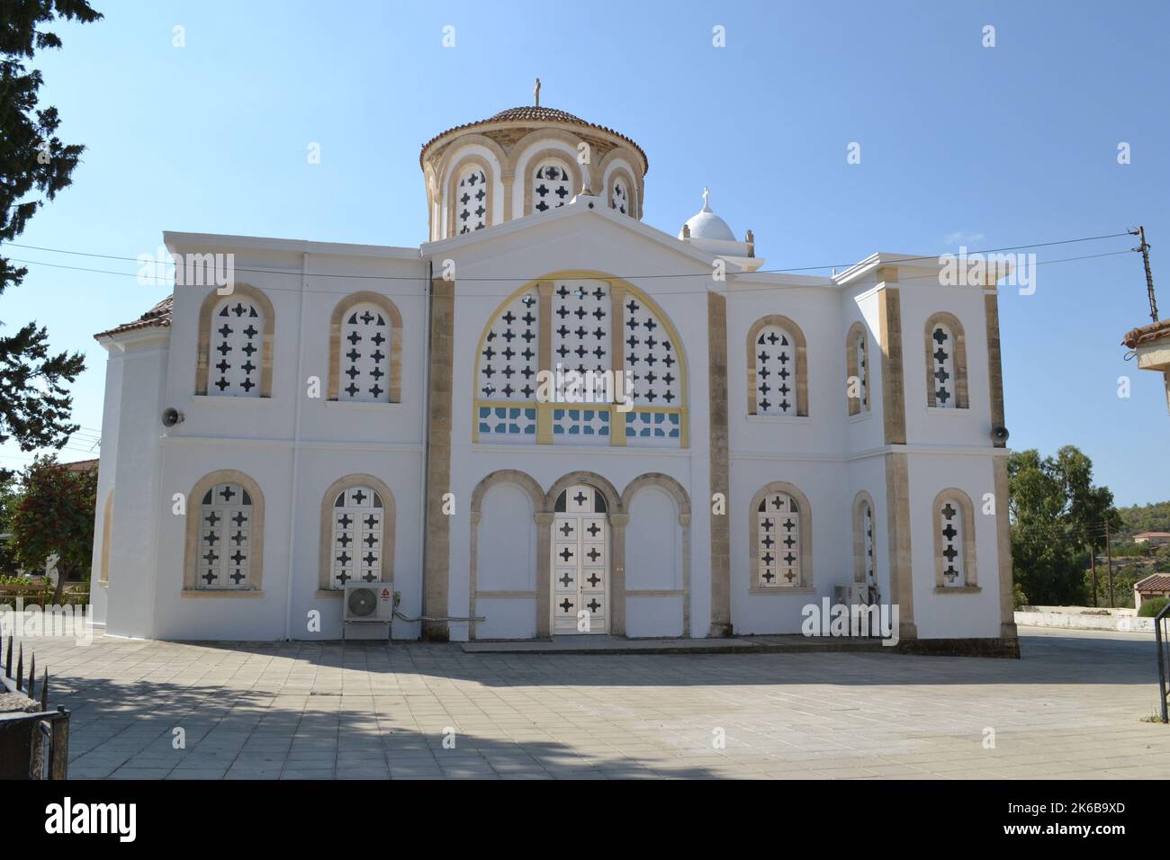The Saint Epiphanios Greek Orthodox Church in Alethriko, Cyprus Stock ...