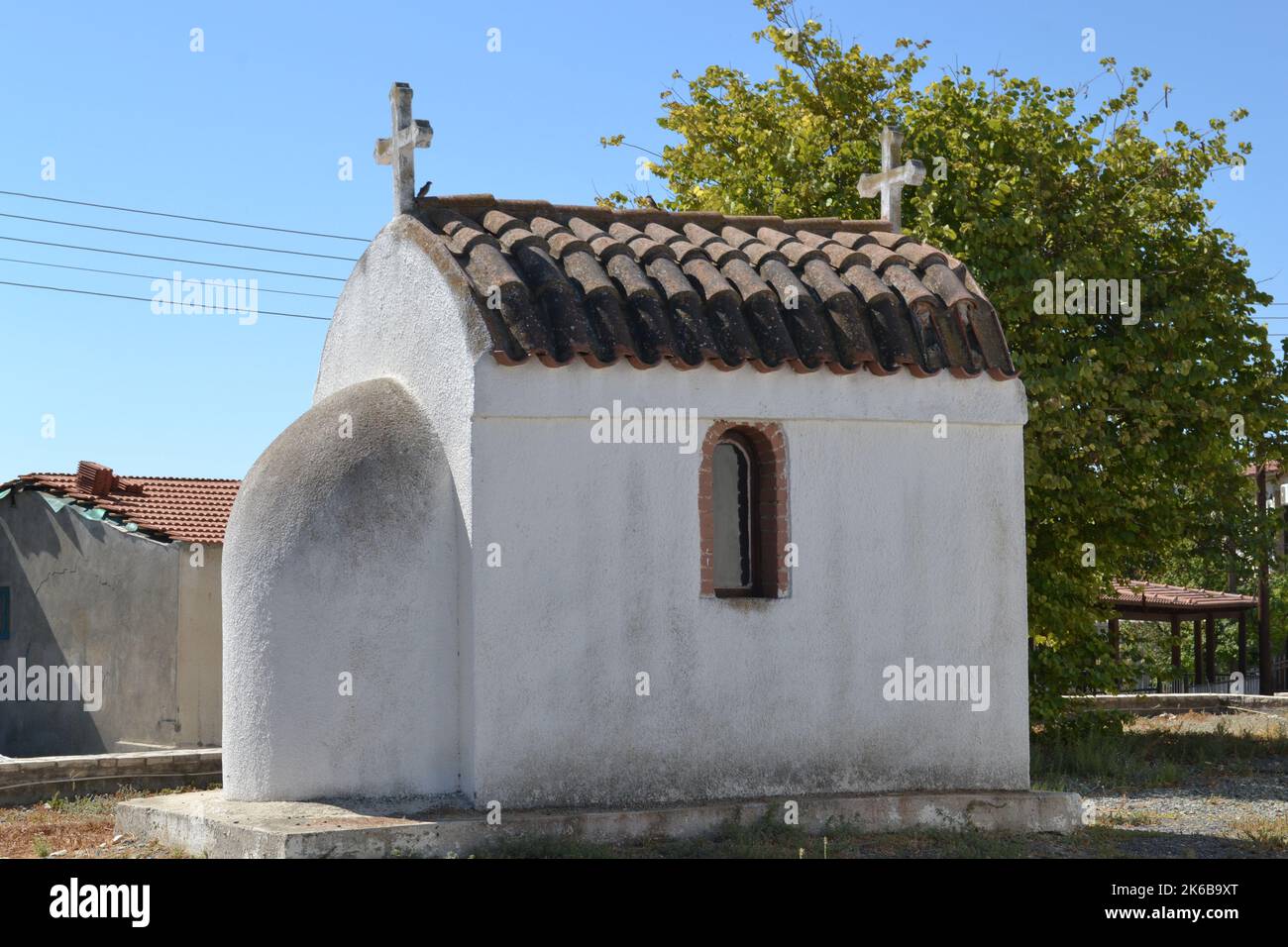 The Saint Epiphanios Greek Orthodox Church in Alethriko, Cypr Stock ...