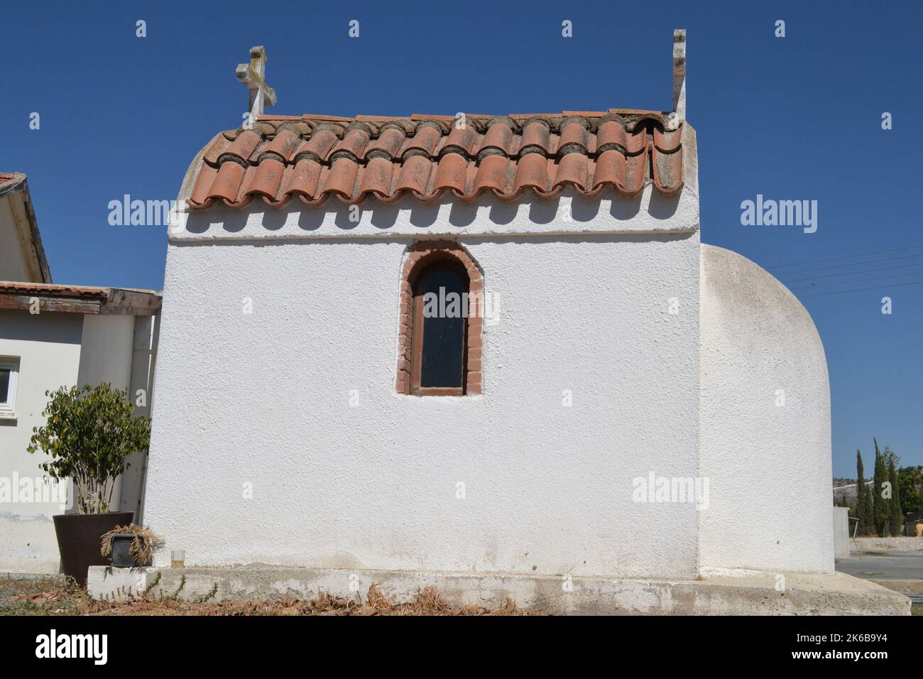 The Saint Epiphanios Greek Orthodox Church in Alethriko, Cyprus Stock ...