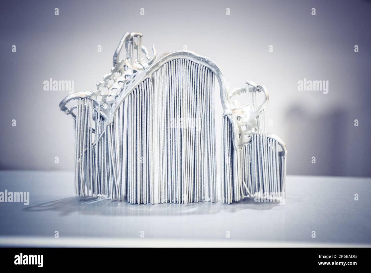 Object printed from metal powder on metal 3d printer.Object printed in ...