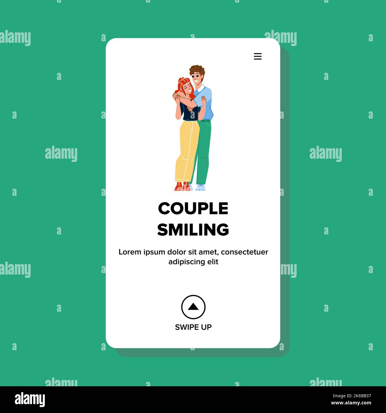 couple smiling vector Stock Vector Image & Art - Alamy