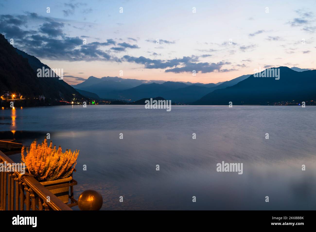 Lake Como Italy at night Stock Photo - Alamy