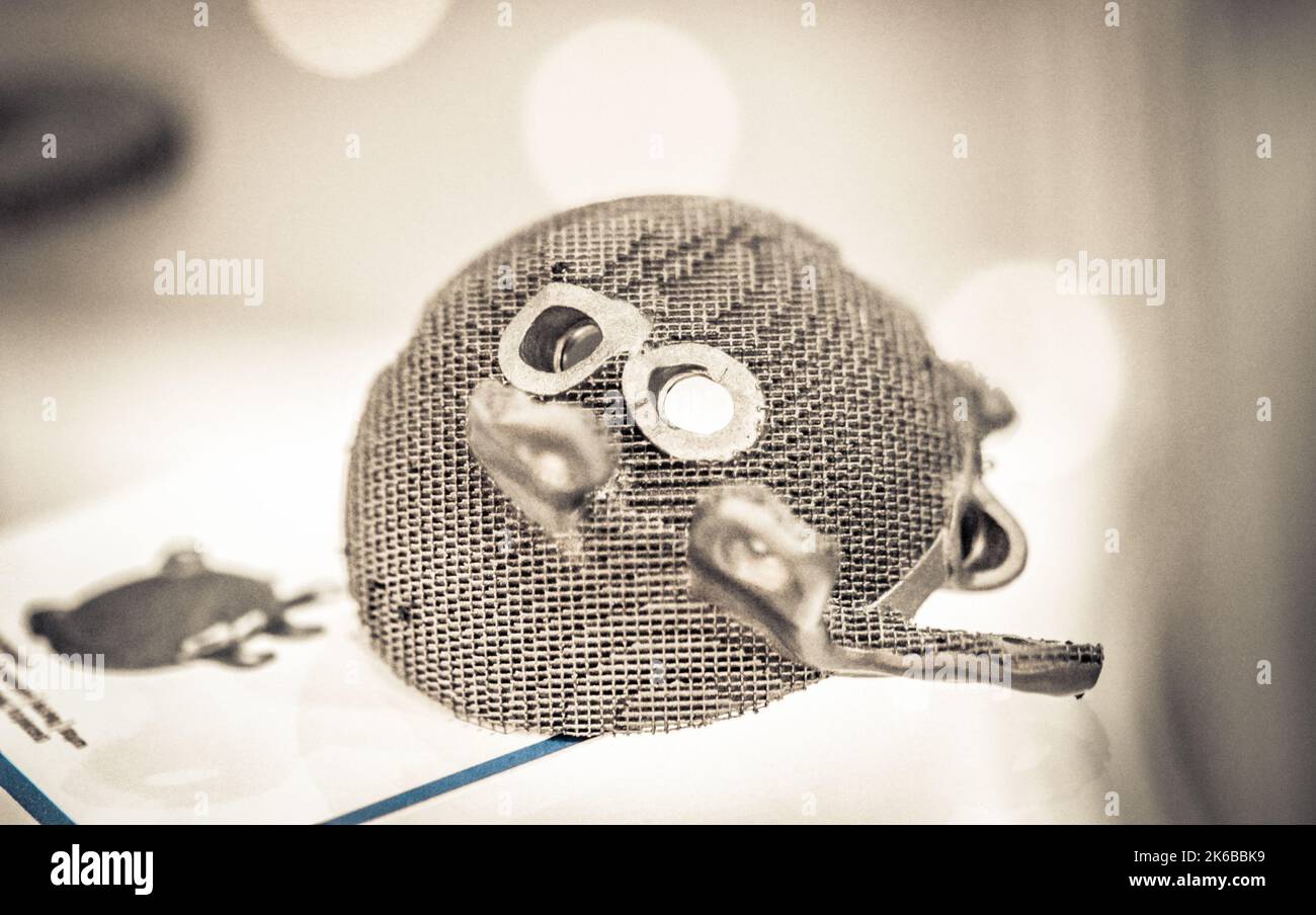 Selective Laser Melting. Object printed on metal 3d printer. Model ...