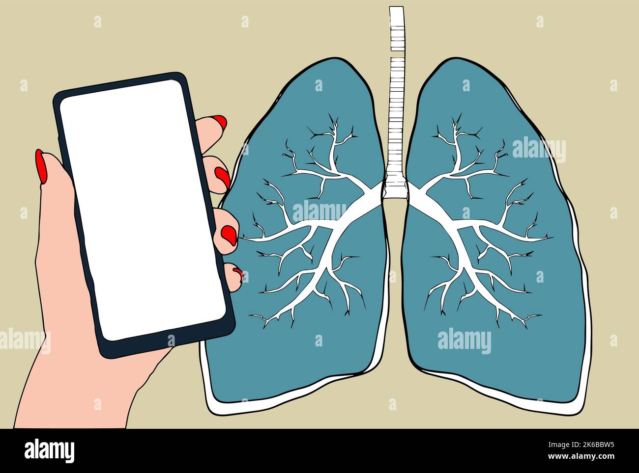 illustration of the Lungs. Modern illustration for the medicine, health ...