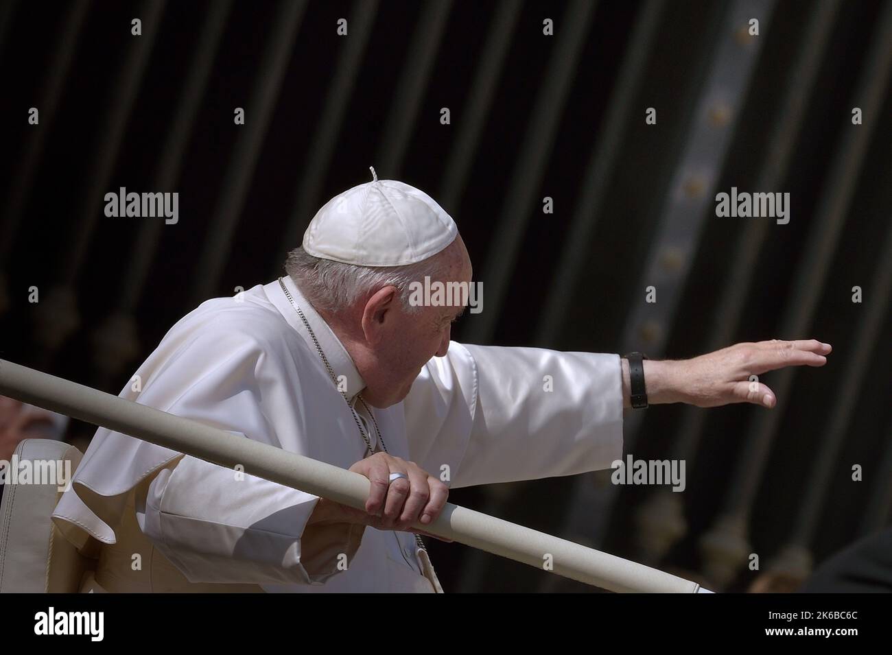 Pope Francis during a weekly general audience at Saint Peter's square ...
