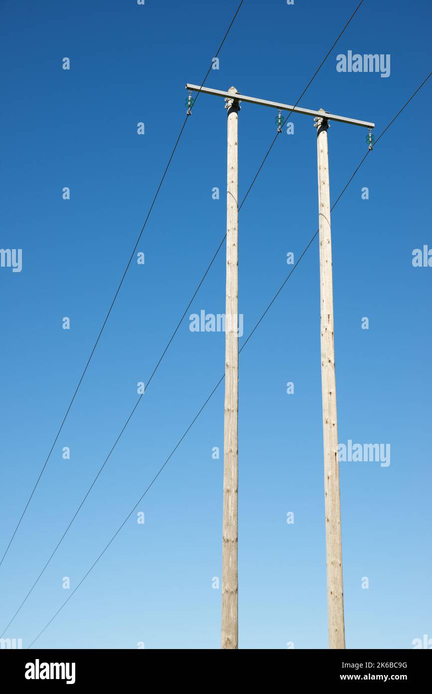 Power line in Pyrenees, France Stock Photo - Alamy